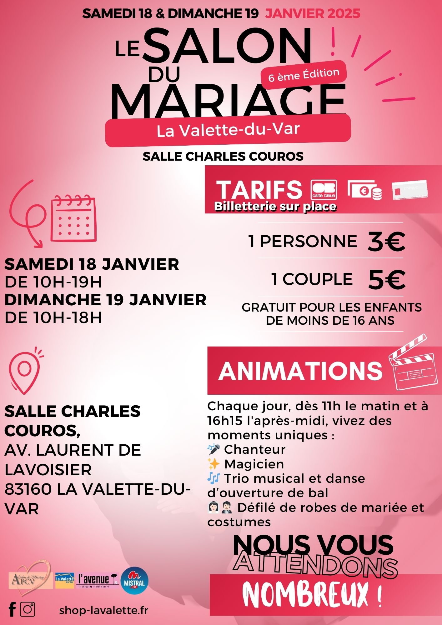Salon du Mariage janvier 2025 - La Valette-du-Var